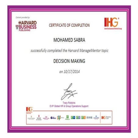 Harvard ManageMentor HMM DECISION MAKING | PDF