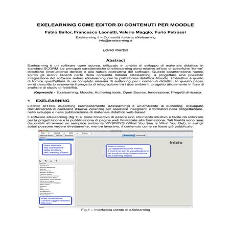 EXELEARNING COME EDITOR DI CONTENUTI PER MOODLE | PDF