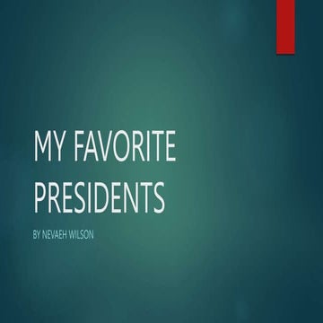 The First President of the United States | PPT