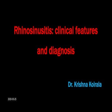 Clinical features and diagnosis of rhinosinusitis | PPTX