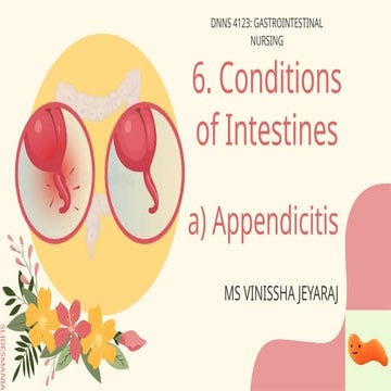 Acute Appendicitis for Diploma in Nursing students | PPT