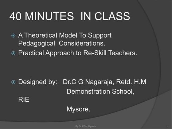 40 minutes in a class ppt | PPT