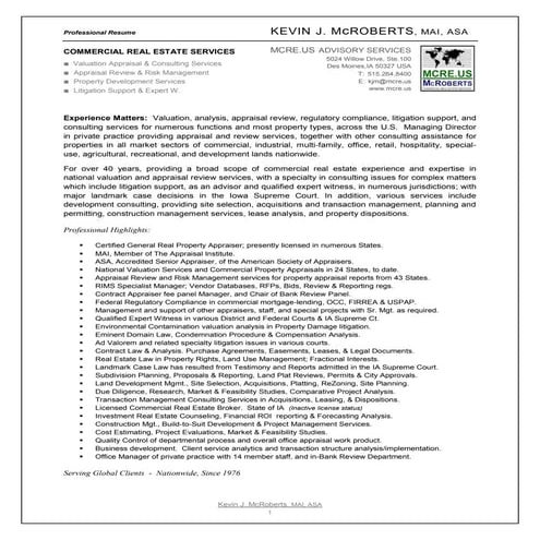 CV - Kevin J. McRoberts | PDF