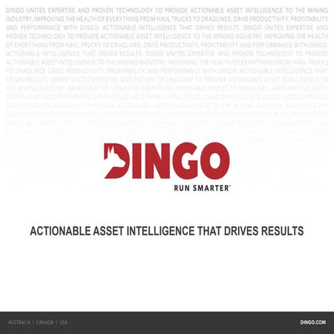 Dingo Capabilties Overview - 5 14 15 | PDF