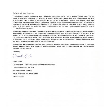 Reference Letter DL | PDF