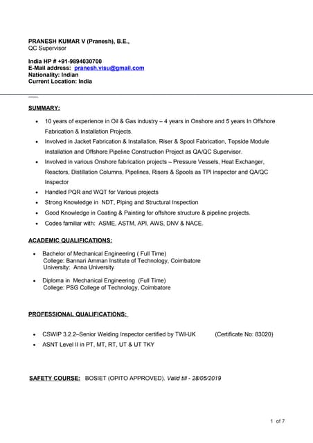 ADCO APPROVEL IN CO2 PROJECT E& I QC INSPECTOR | PDF