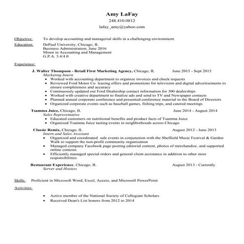 Kevin Lee New Resume (2016) | PDF