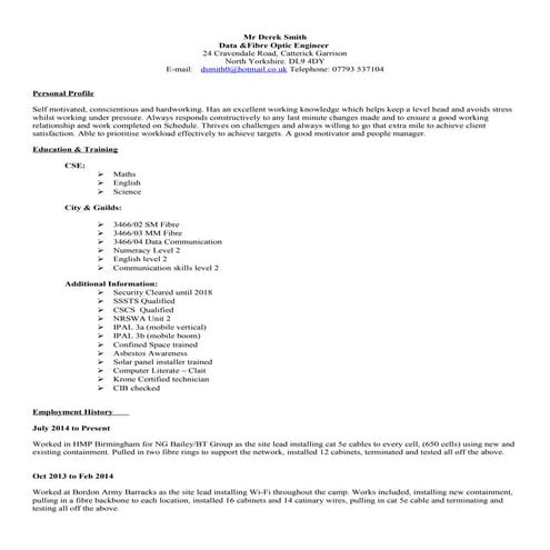Curriculum Vitae-Gary civi | DOC