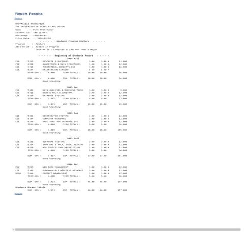 PurnPrem_Kumar_Transcript | PDF | Education