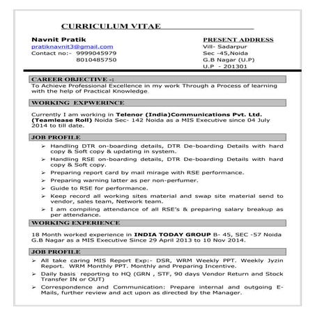 Navnit Pratik Resume | DOC