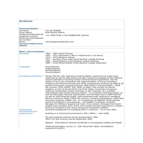 Outside Rob Resume 2015 | PDF