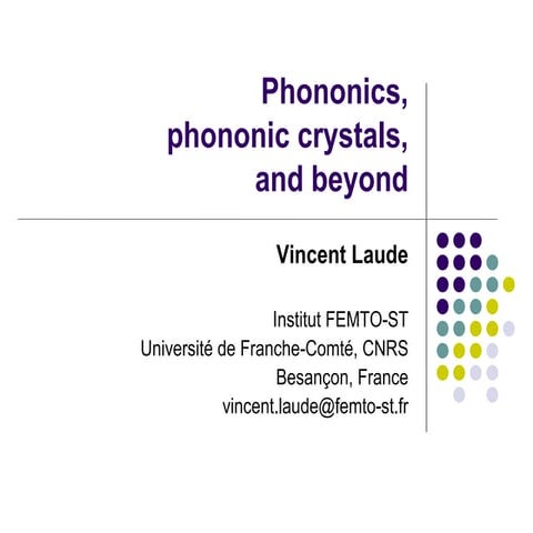 Phononics and phononic crystals | PDF