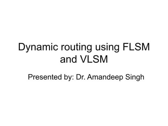 Subnetting (FLSM & VLSM) with examples | PPT