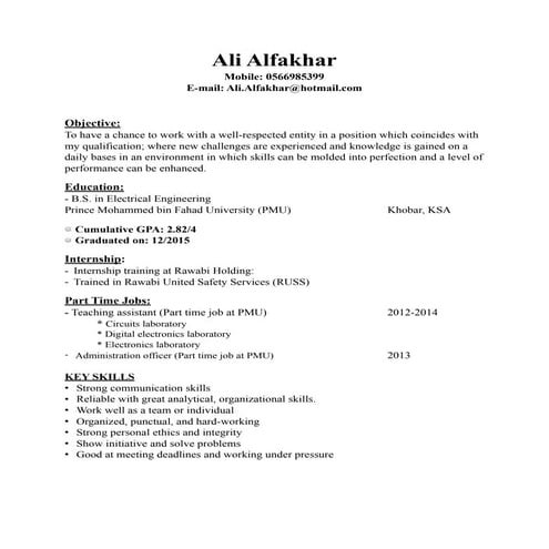 SYED OSAMA ALI CV | DOCX