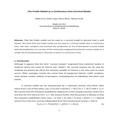 MathModeling_Probit | PDF