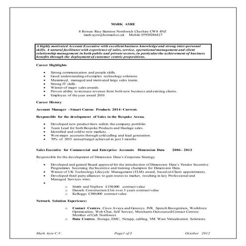 Mark Ayre CV.doc. | DOCX