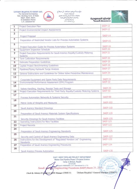 Saudi Aramco Engineering Procedures (SAEP) 5 | PDF