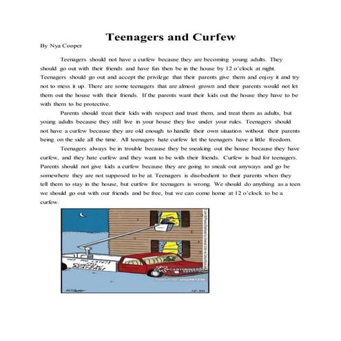 Teenagers and Curfew.docx nya Cooper | DOCX