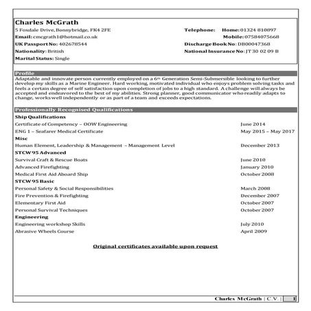 Charles McGrath - CV | DOCX