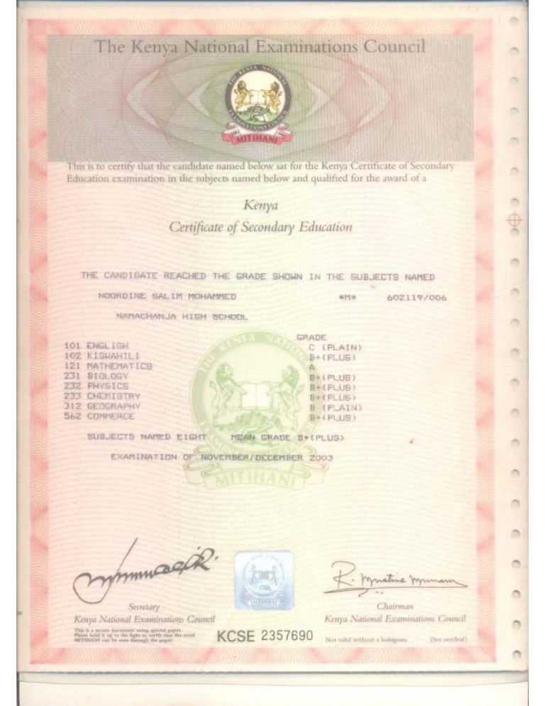 KCSE Cert kcse-cert