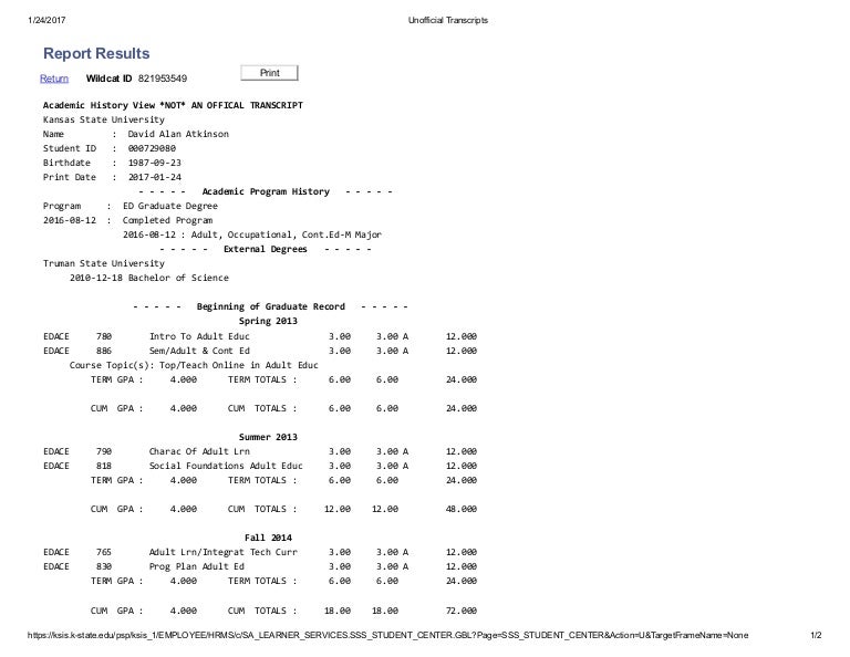 Kansas State Final Transcript