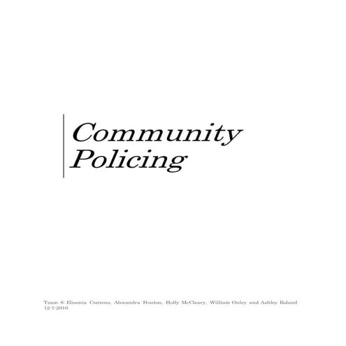 Community Policing | PPT