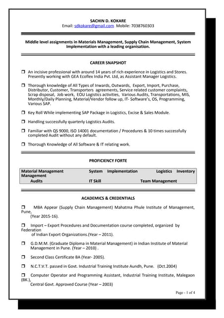 Cyril_cv | DOC | Logistics | Business