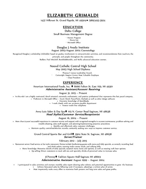 Sandy's resume March 2015 | PDF