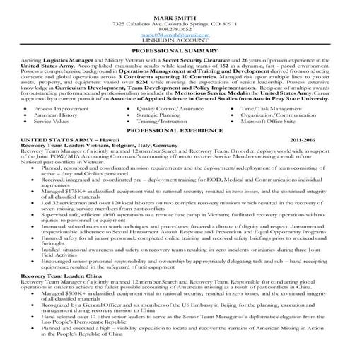 Career Achievements | DOCX