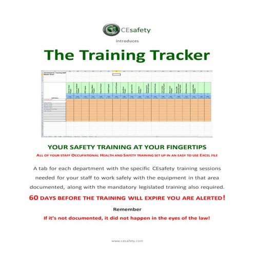 2015 Training Tracker Flyer | DOCX
