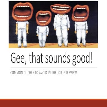 Steer Clear of Cliches | PPTX