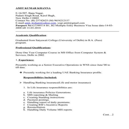 Neeraj kumar resume | DOC