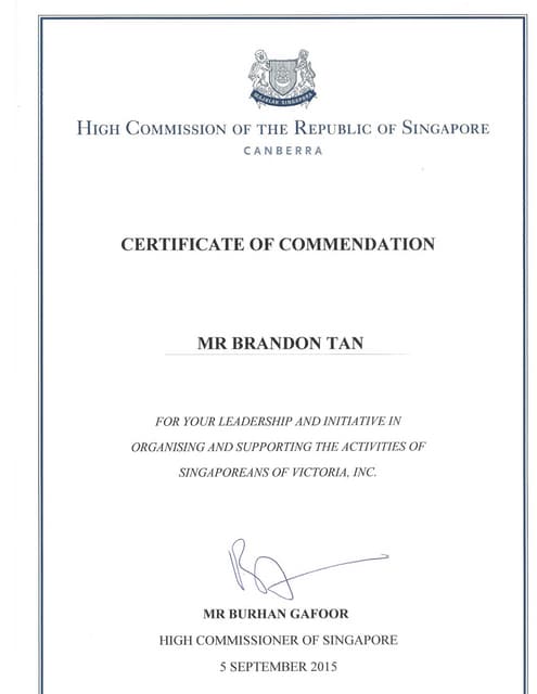 SIA Letter of Commendation | PDF