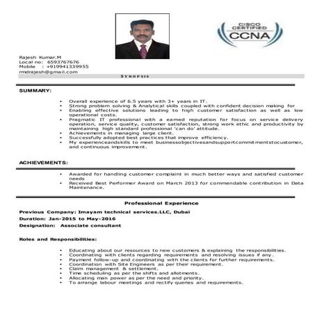 Rajesh resume latest (1) (1) | PDF