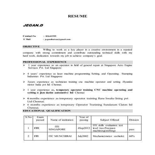 jegan resume2 (3) | PDF