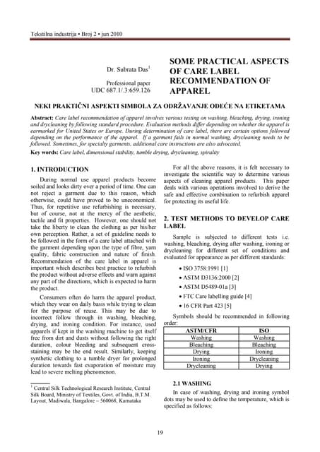 Textile care labels ppt | PPT