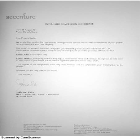 Accenture Certificate | PDF