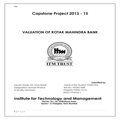 Capstone project_Pratim Roy PGDM_1838(1) | PDF