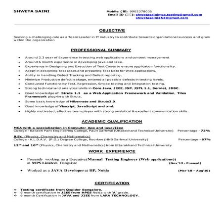 Shweta_Saini_Resume | PDF