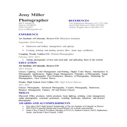Adrianne Miller, Resume | PDF