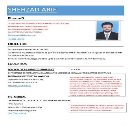 Shehzad Arif resume final.docx | PDF