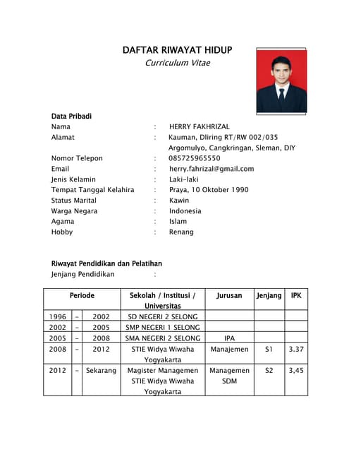 CV Ricky Yuliantoko | DOCX