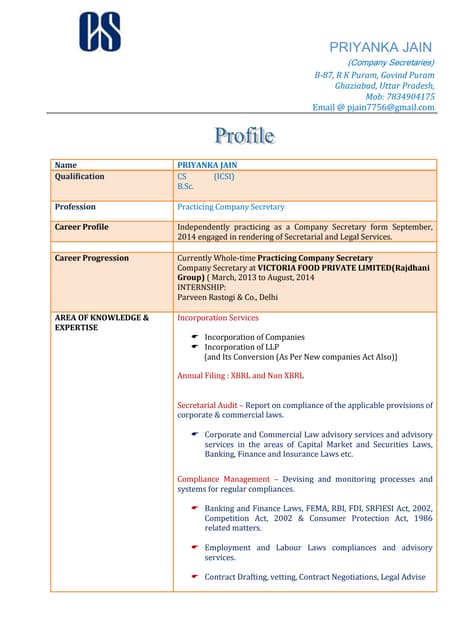 CA Firm Profile | PPTX