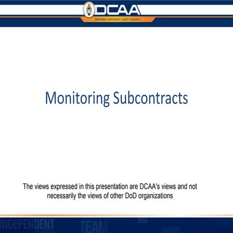 Monitoring_Subcontracts | PDF