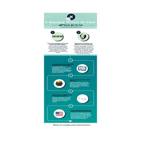 6 Amazing Private Jet Facts info Graphic | PDF