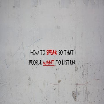 How to speak so that people listen (6A) | PPT