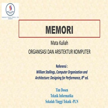 Organisasi Dan Arsitektur Komputer Chapter 6. | PPT