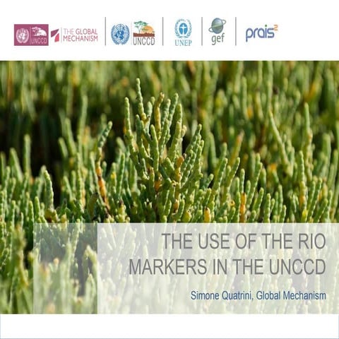 UNCCD Global Mechanism_The Use of the Rio markers in the UNCCD_2014 | PPT