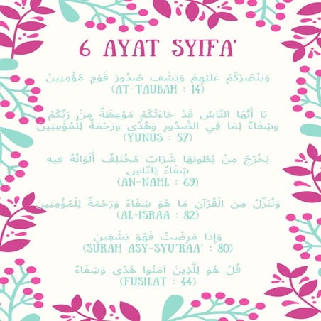 6 ayat syifa' | PDF