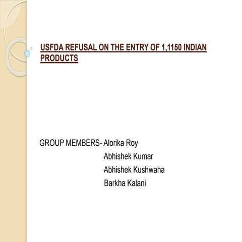 Usfda Ppt